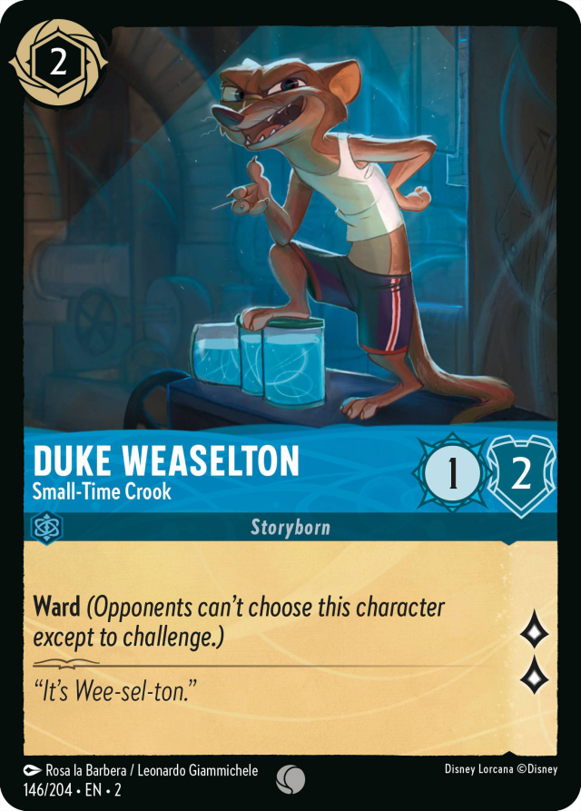 Duke Weaselton (character) - Mushu Report (Lorcana Wiki)
