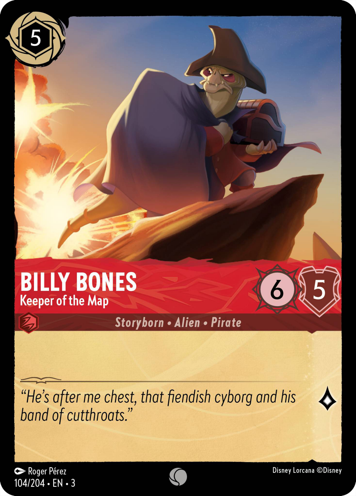 Billy Bones - Keeper of the Map - Mushu Report (Lorcana Wiki)