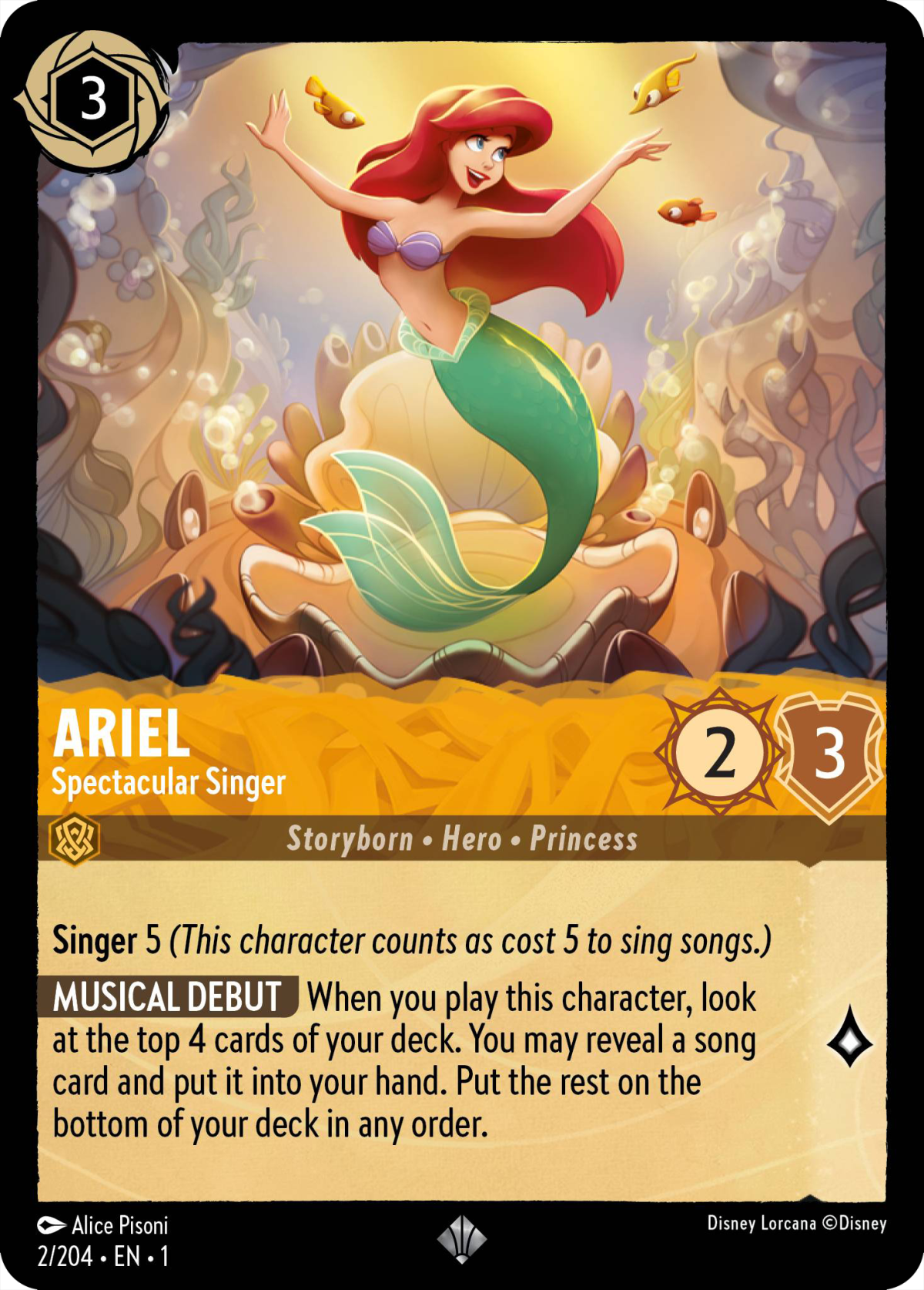 Ariel - Spectacular Singer - Mushu Report (Lorcana Wiki)