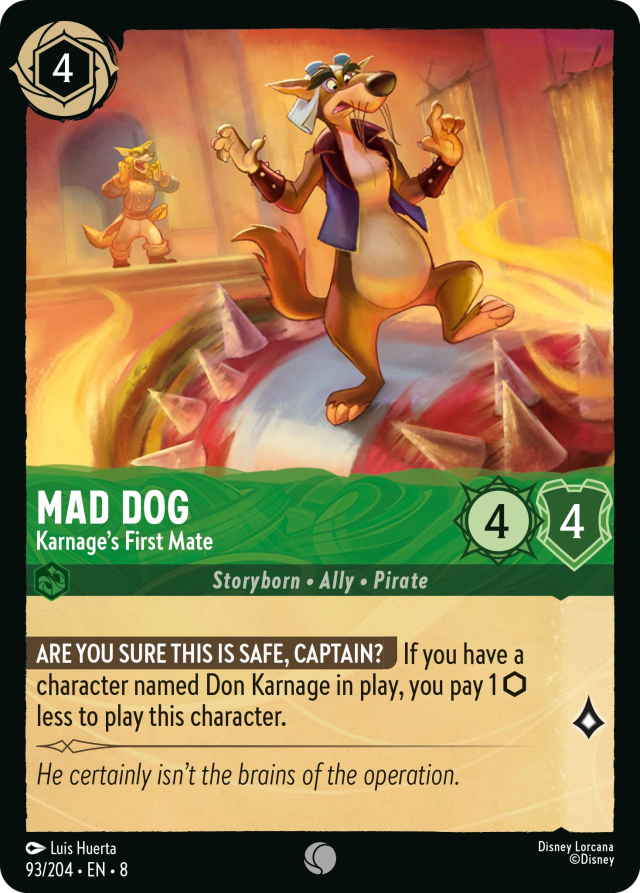 Mad Dog - Karnage's First Mate - Mushu Report (Lorcana Wiki)