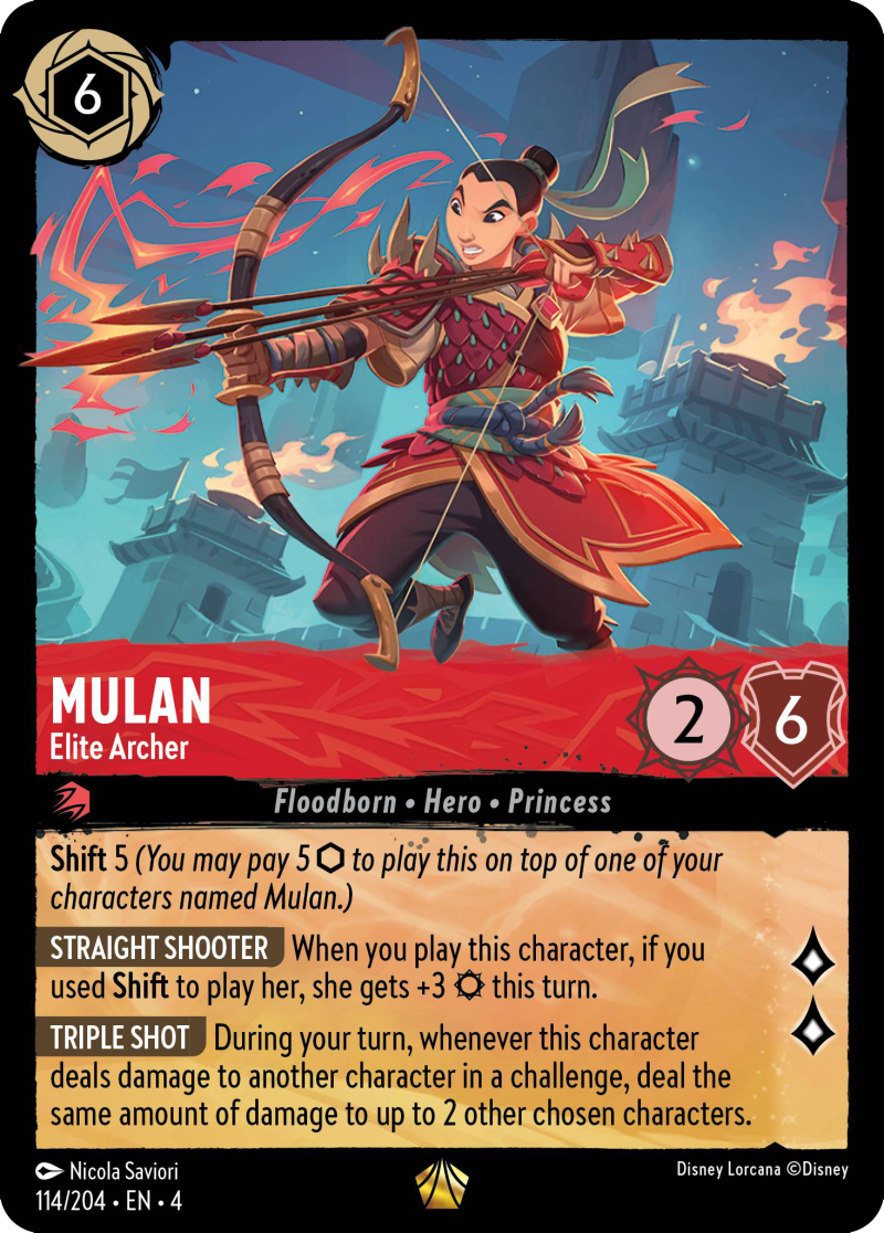 Mulan - Elite Archer - Mushu Report (Lorcana Wiki)