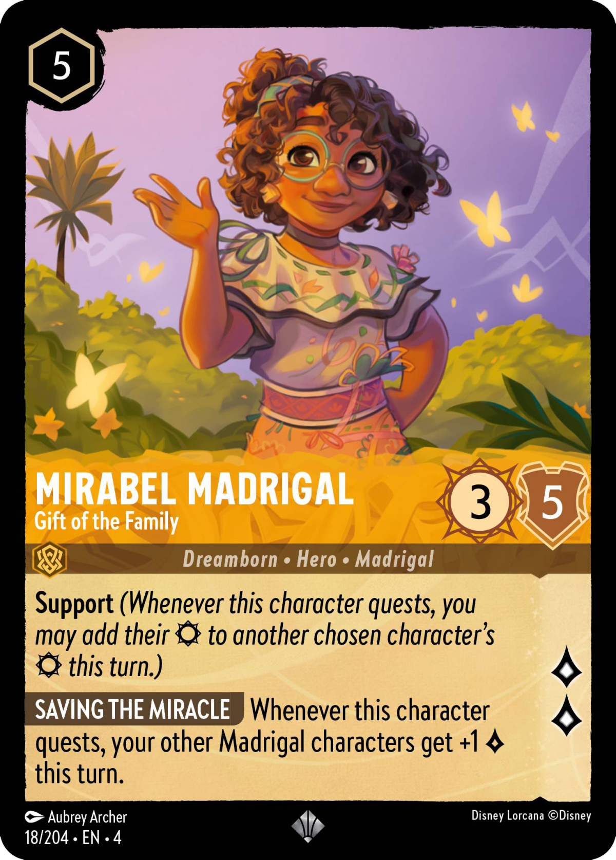Mirabel Madrigal - Gift of the Family - Mushu Report (Lorcana Wiki)
