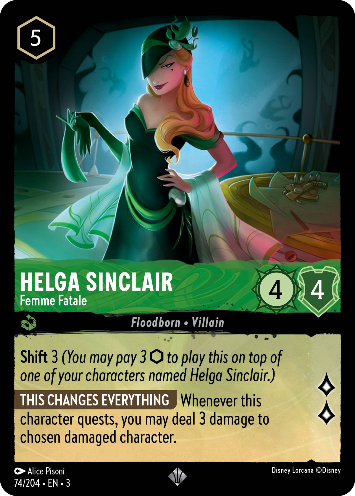 Helga Sinclair - Femme Fatale - Mushu Report (Lorcana Wiki)