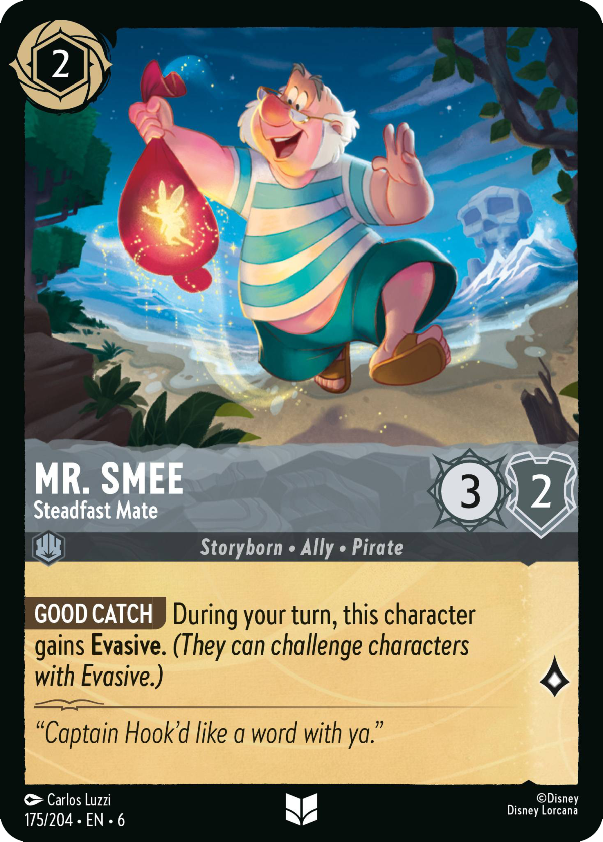 Mr. Smee - Steadfast Mate - Mushu Report (Lorcana Wiki)