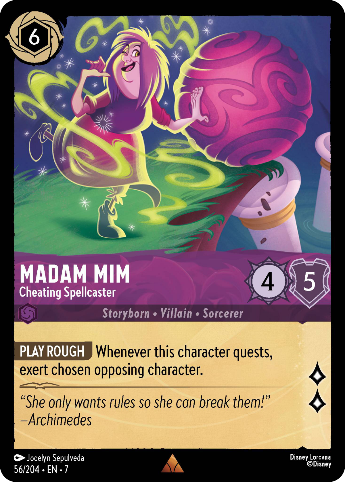 Madam Mim - Cheating Spellcaster - Mushu Report (Lorcana Wiki)