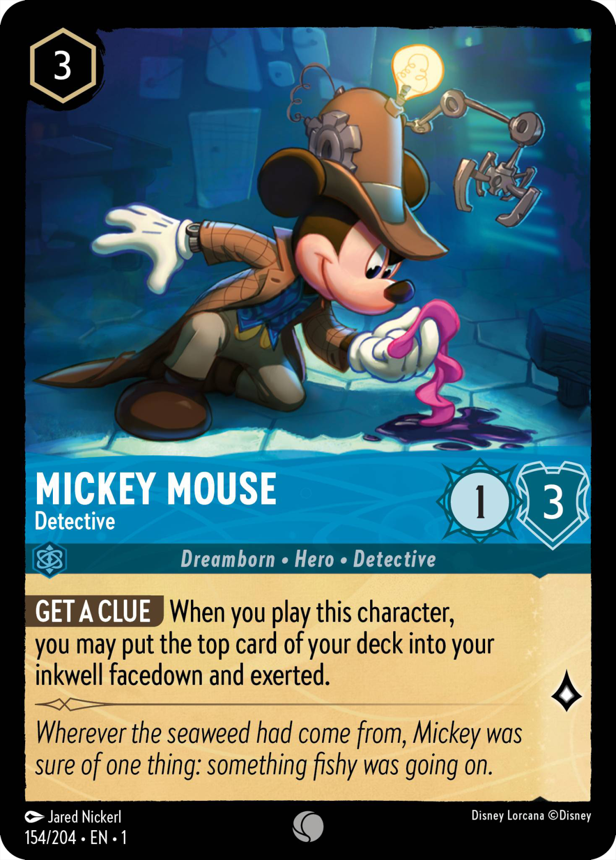 Mickey Mouse - Detective - Mushu Report (Lorcana Wiki)