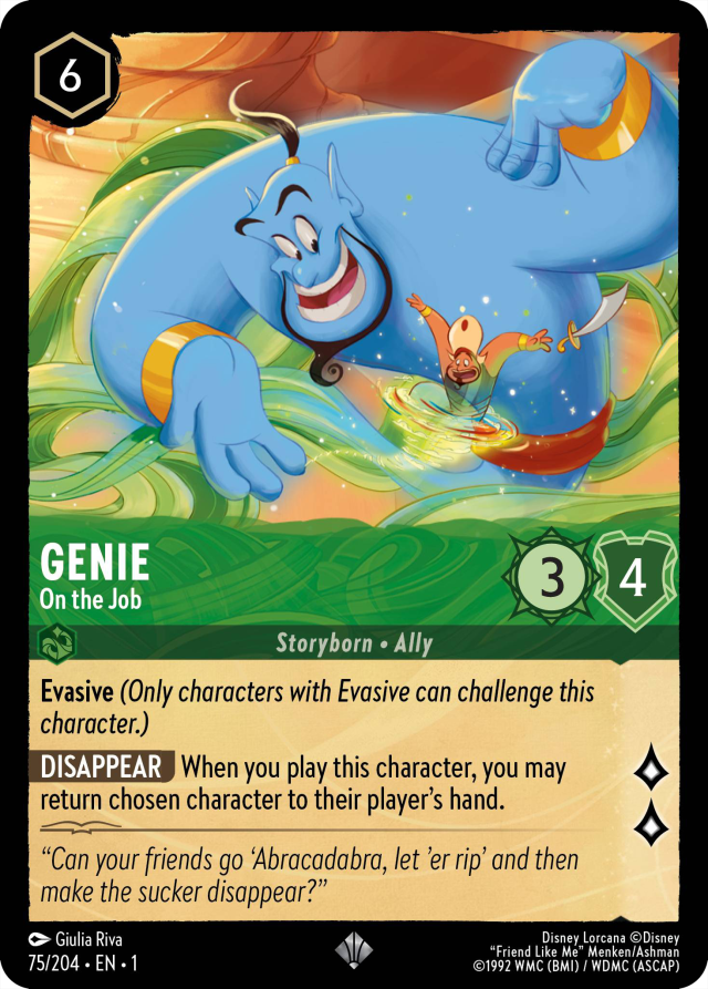Genie (character) - Mushu Report (Lorcana Wiki)