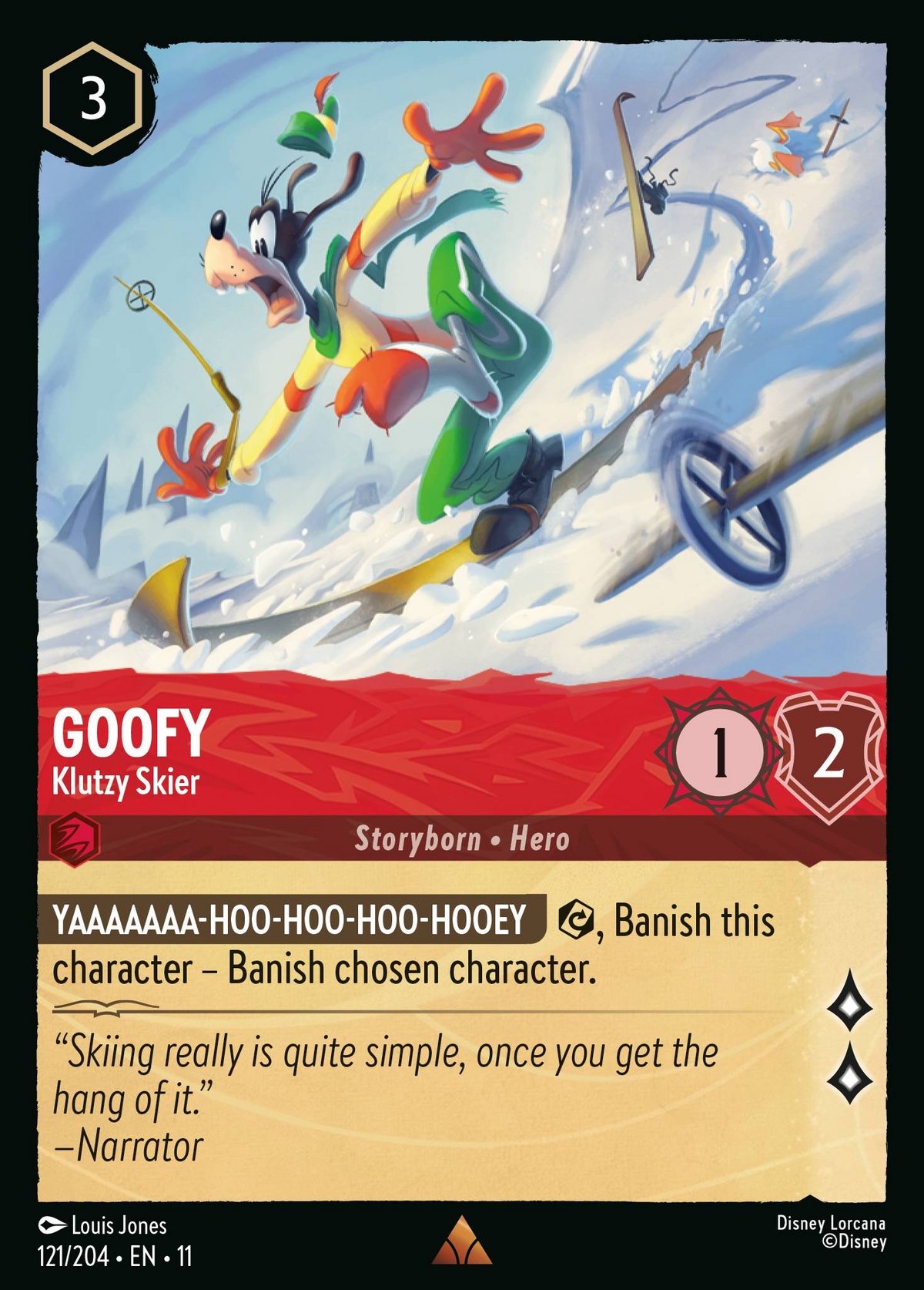 Goofy - Klutzy Skier - Mushu Report (Lorcana Wiki)