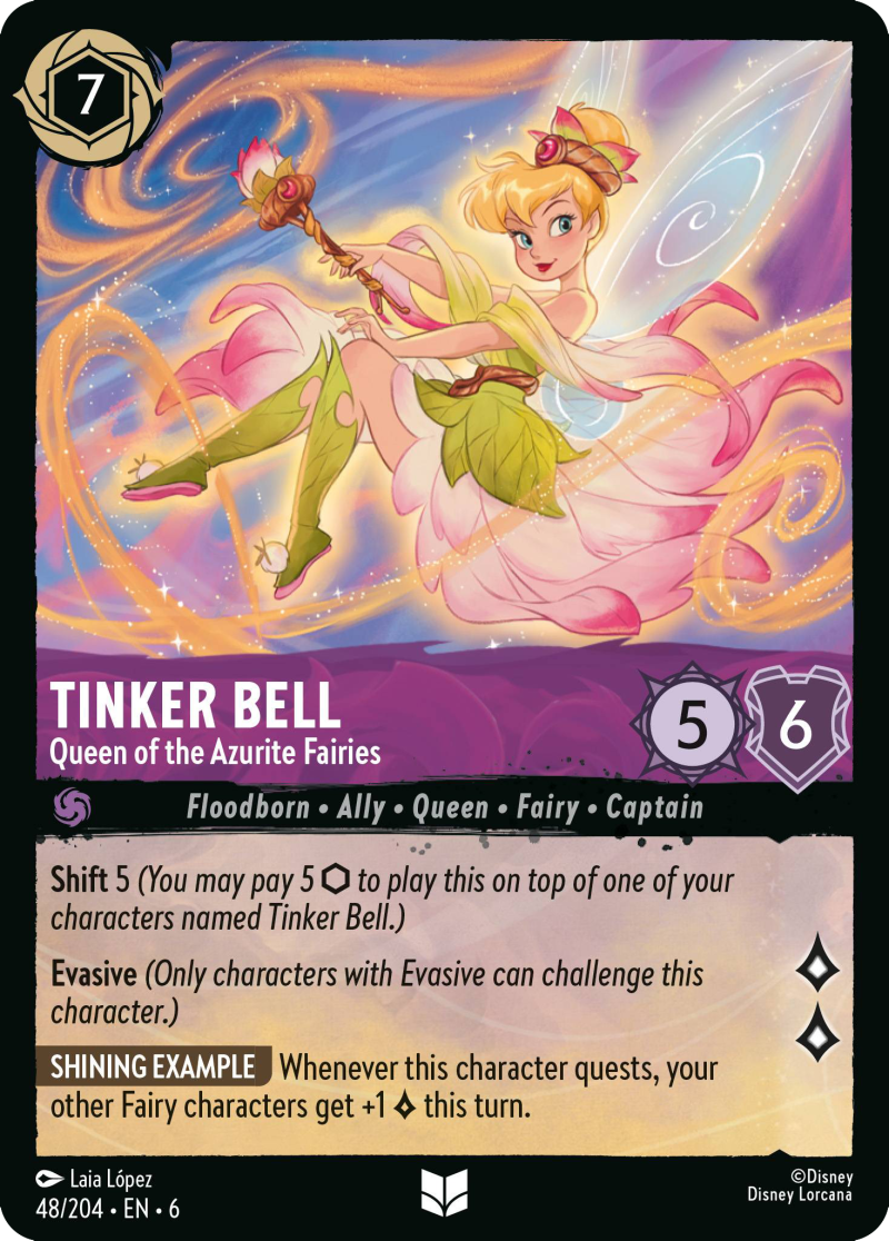 Tinker Bell - Queen of the Azurite Fairies - Mushu Report (Lorcana Wiki)