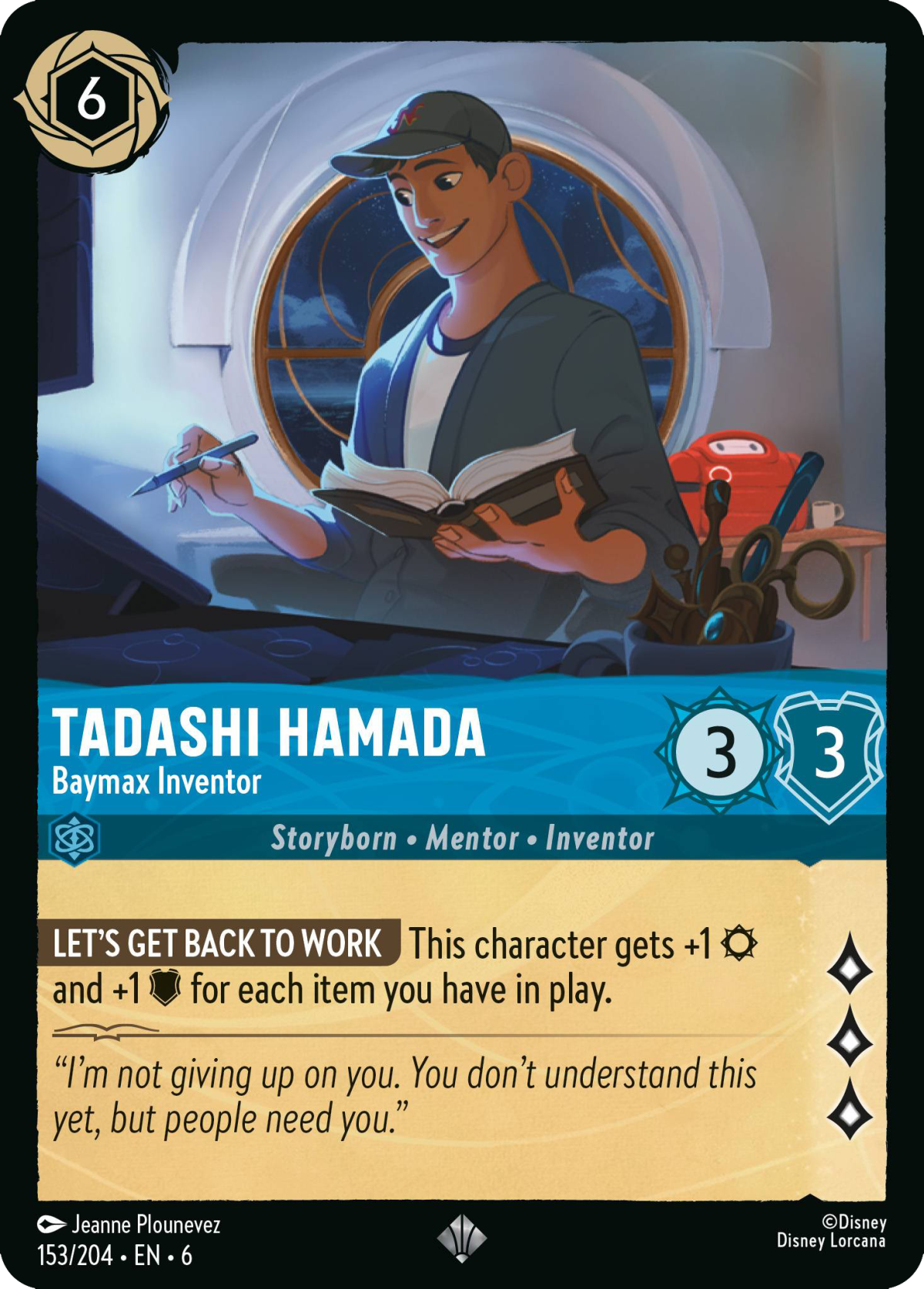 Tadashi Hamada (character) - Mushu Report (Lorcana Wiki)