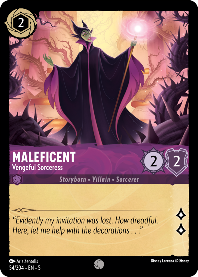 Maleficent - Vengeful Sorceress - Mushu Report (Lorcana Wiki)