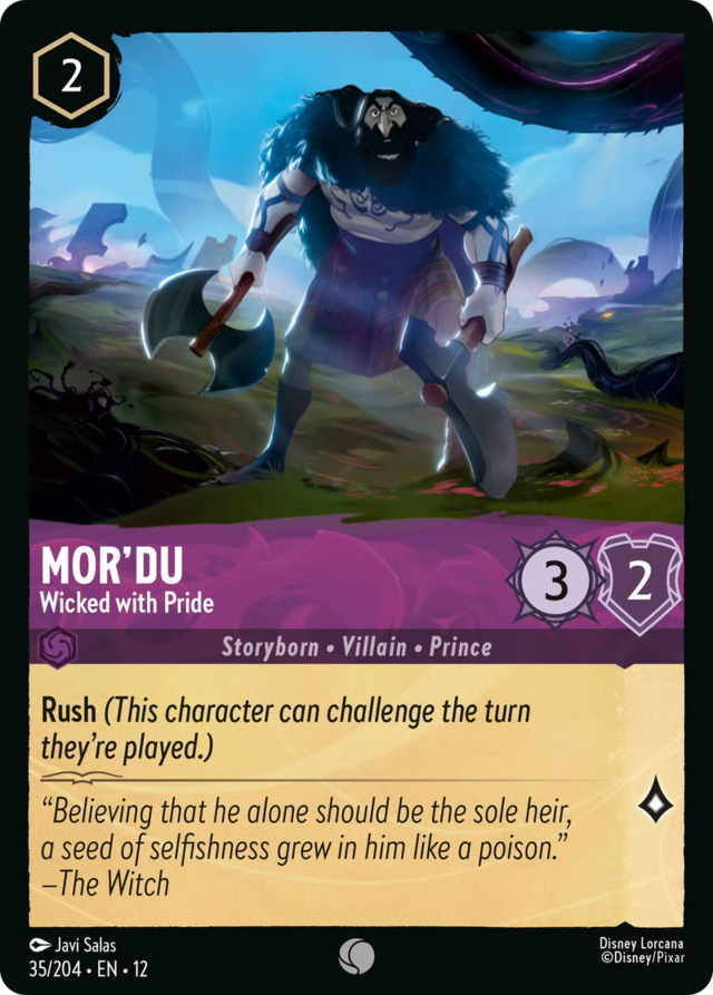 Mor'du - Wicked with Pride - Mushu Report (Lorcana Wiki)
