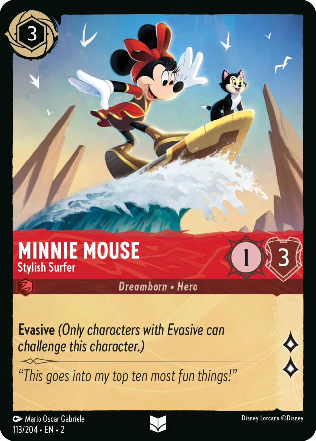 Minnie Mouse - Stylish Surfer - Mushu Report (Lorcana Wiki)