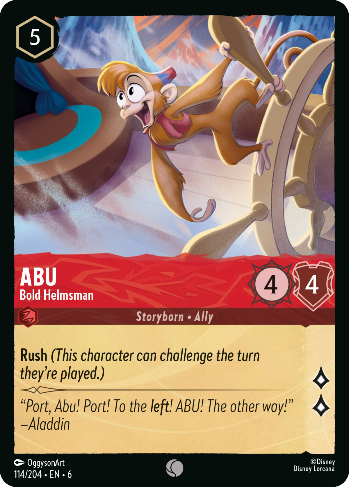 Abu (character) - Mushu Report (Lorcana Wiki)