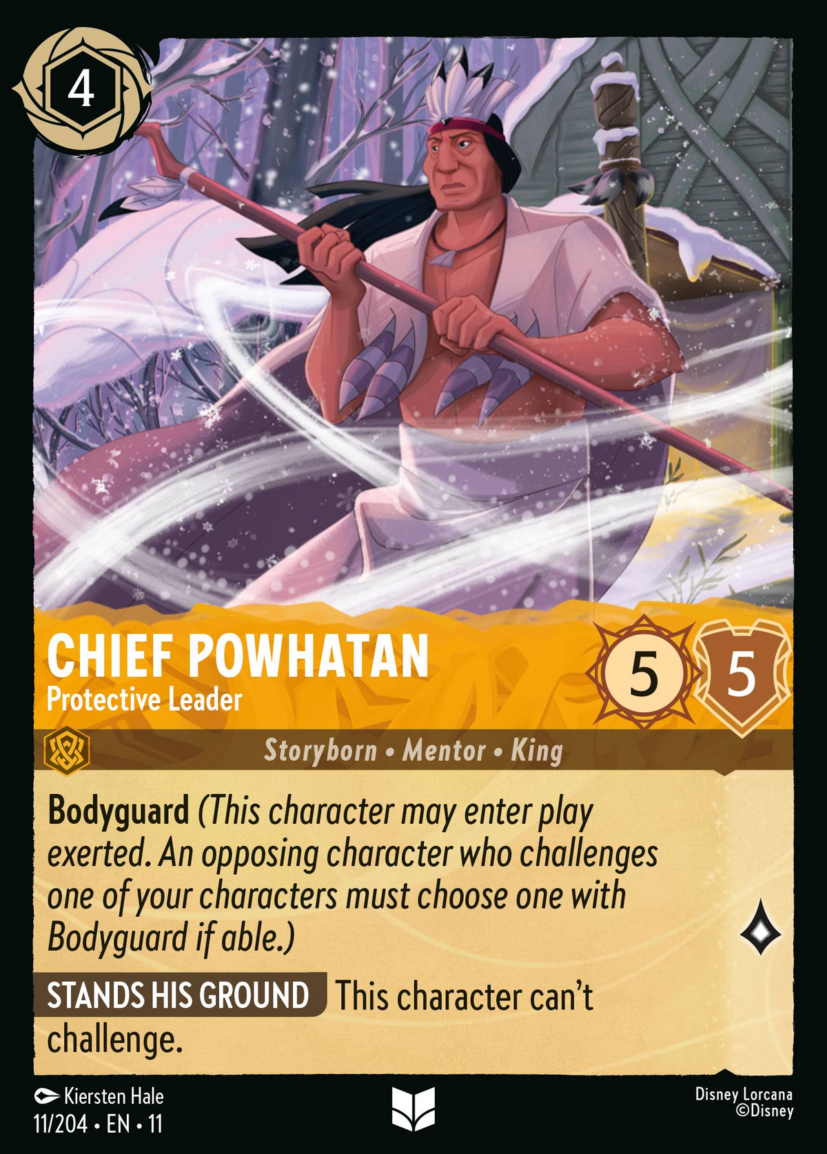Chief Powhatan - Protective Leader - Mushu Report (Lorcana Wiki)