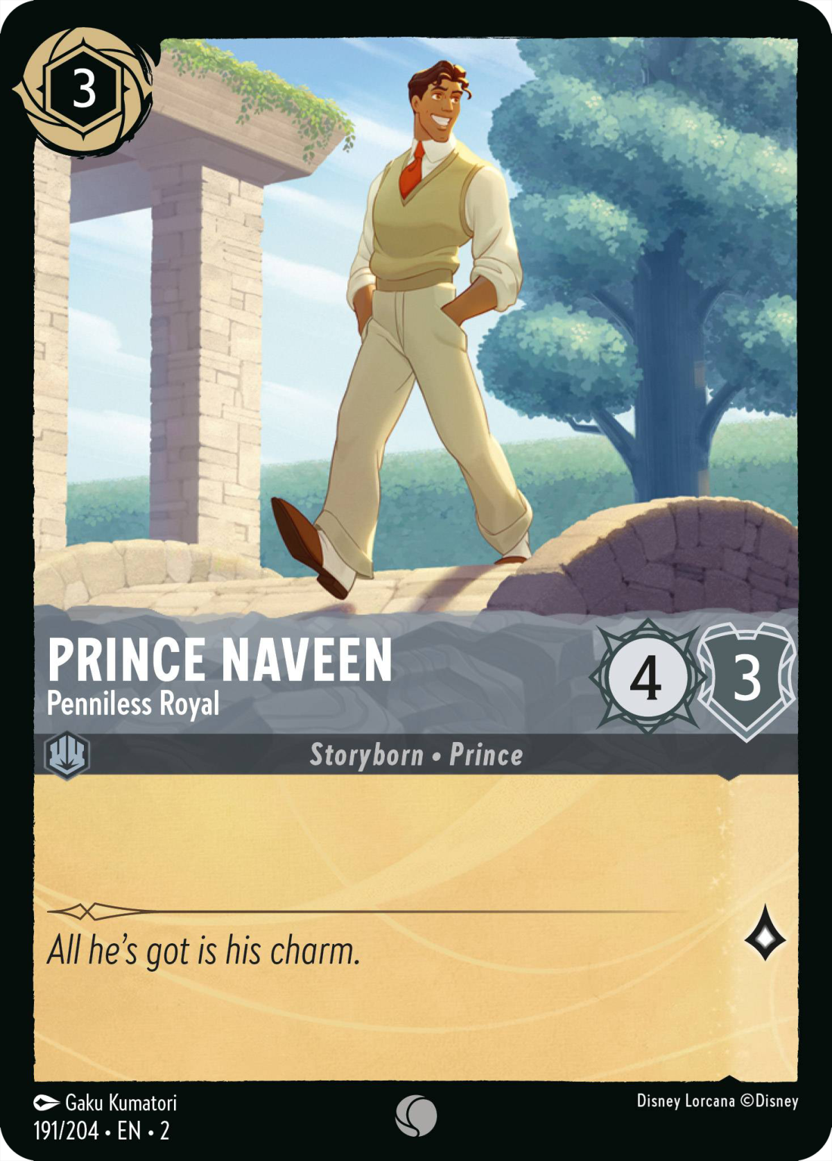Prince Naveen - Penniless Royal - Mushu Report (Lorcana Wiki)
