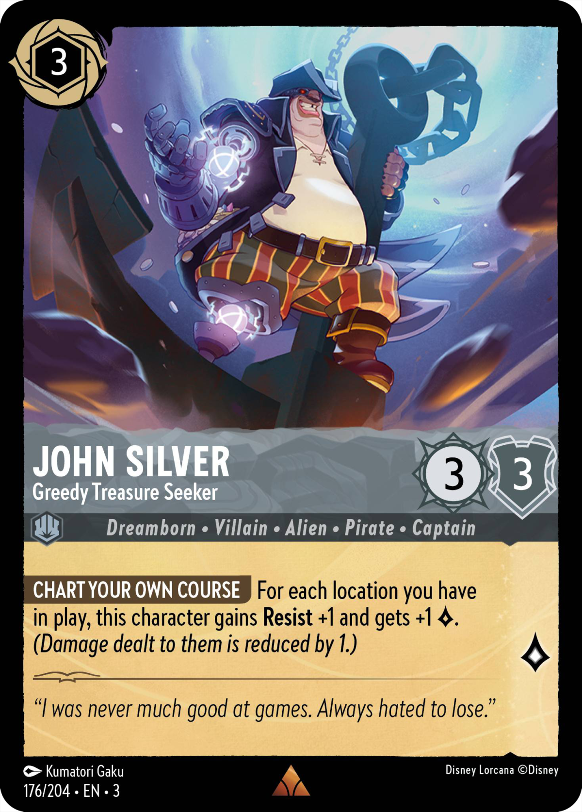 John Silver - Greedy Treasure Seeker - Mushu Report (Lorcana Wiki)