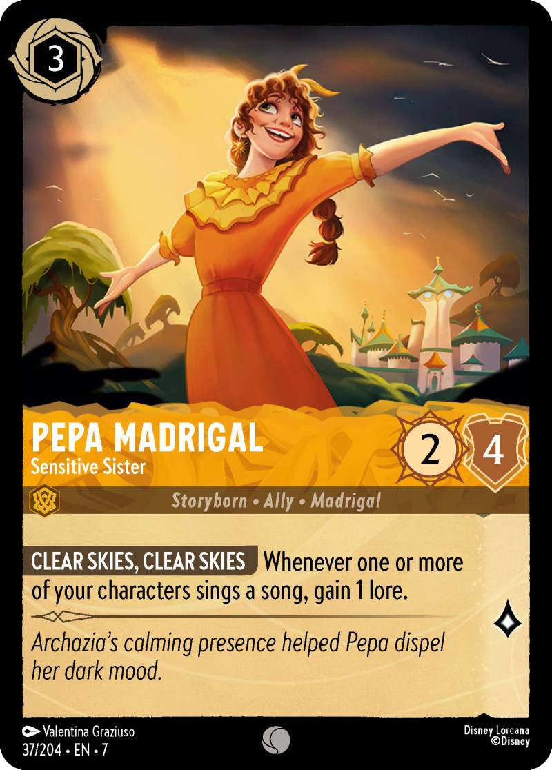 Pepa Madrigal - Sensitive Sister - Mushu Report (Lorcana Wiki)