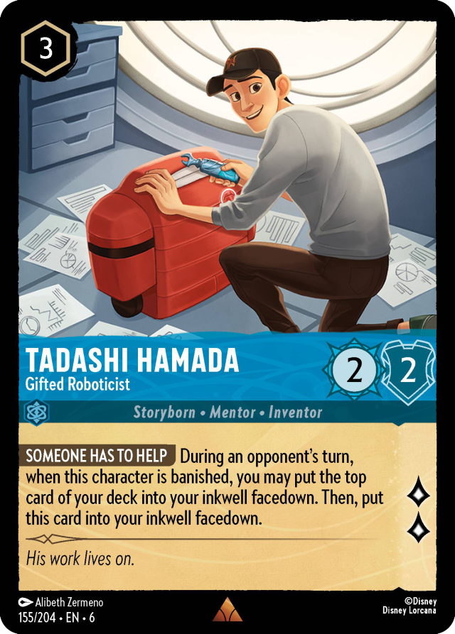 Tadashi Hamada - Gifted Roboticist - Mushu Report (Lorcana Wiki)