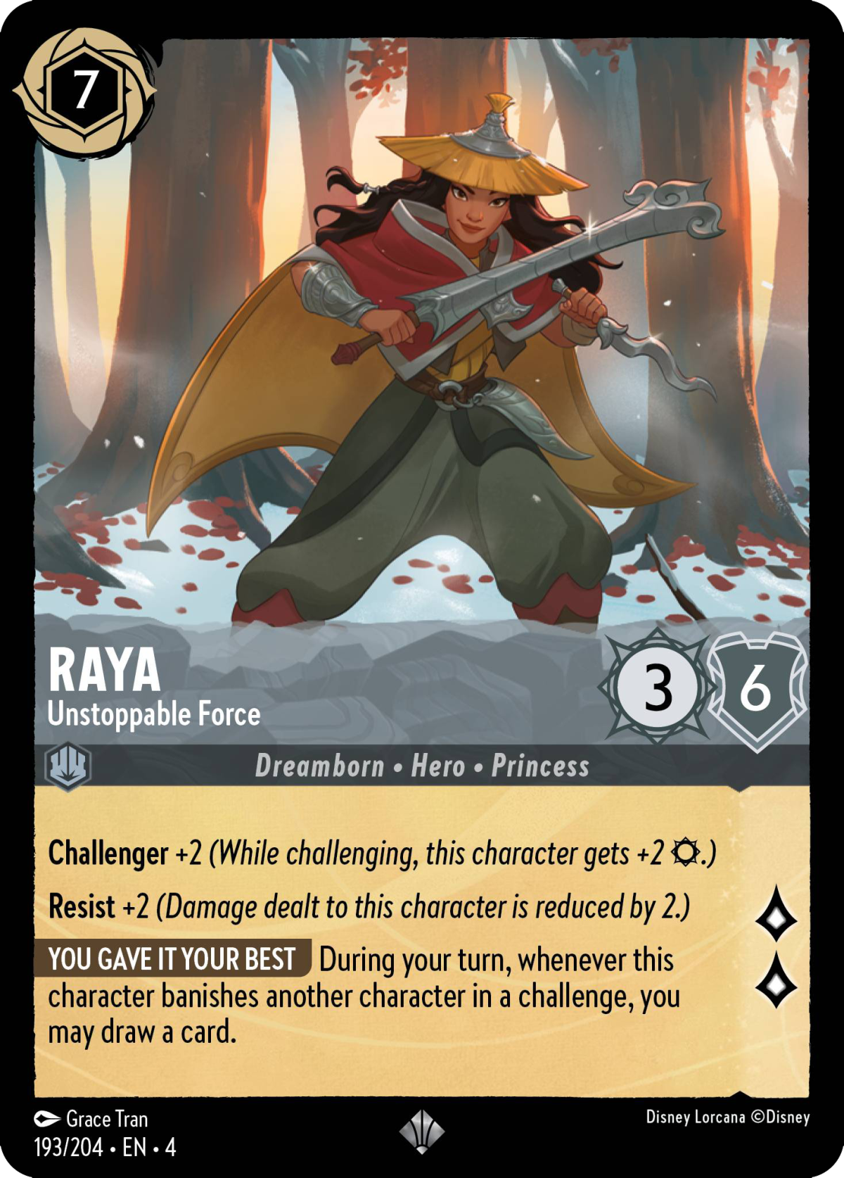 Raya - Unstoppable Force - Mushu Report (Lorcana Wiki)