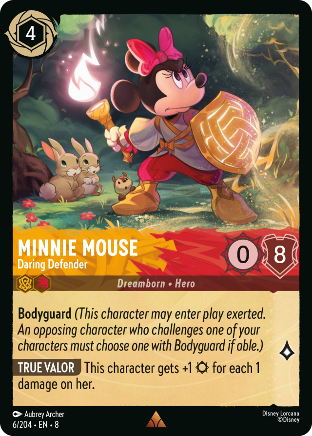 Minnie Mouse - Daring Defender - Mushu Report (Lorcana Wiki)