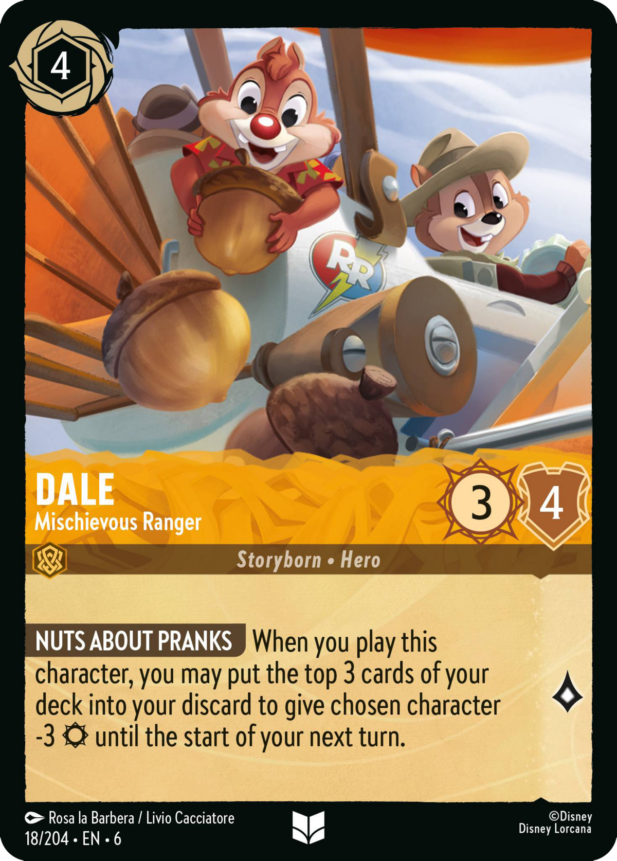 Dale - Mischievous Ranger - Mushu Report (Lorcana Wiki)