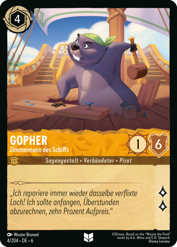 Gopher - Ship's Carpenter - Mushu Report (Lorcana Wiki)