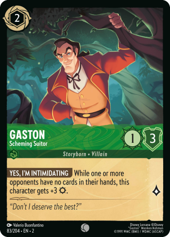 Gaston (character) - Mushu Report (Lorcana Wiki)