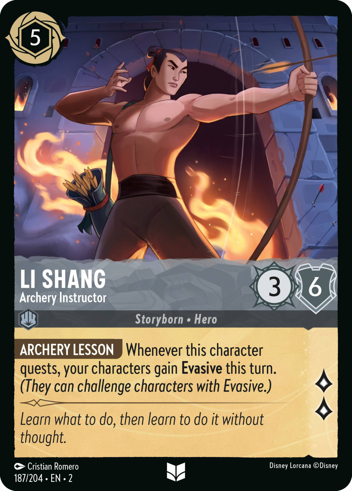 Li Shang (character) - Mushu Report (Lorcana Wiki)