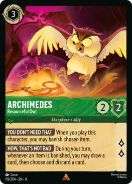 Archimedes (character) - Mushu Report (Lorcana Wiki)