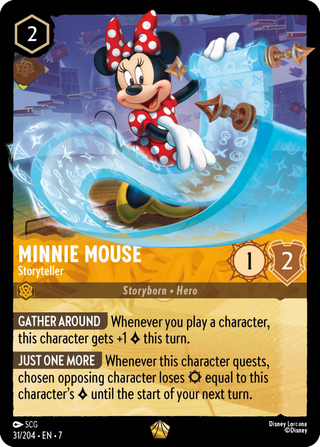 Minnie Mouse - Storyteller - Mushu Report (Lorcana Wiki)