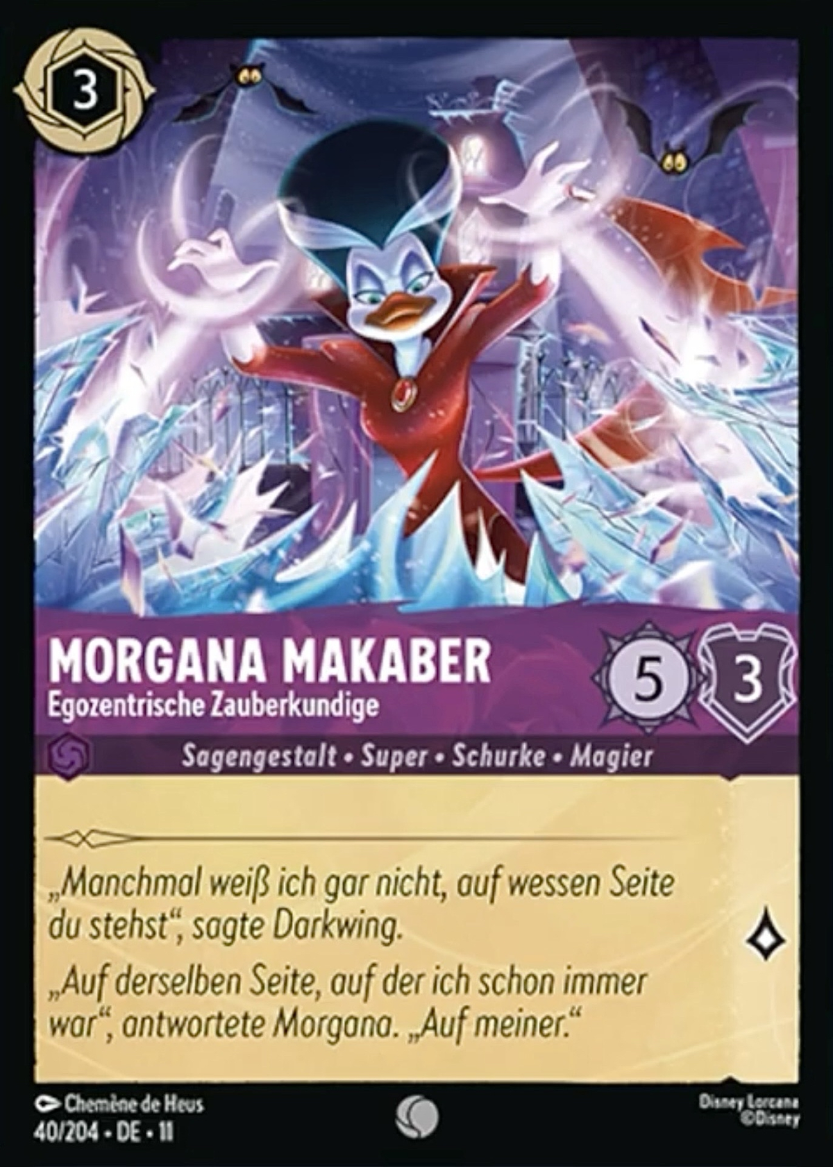 Morgana Macawber - Egocentric Sorcerer - Mushu Report (Lorcana Wiki)