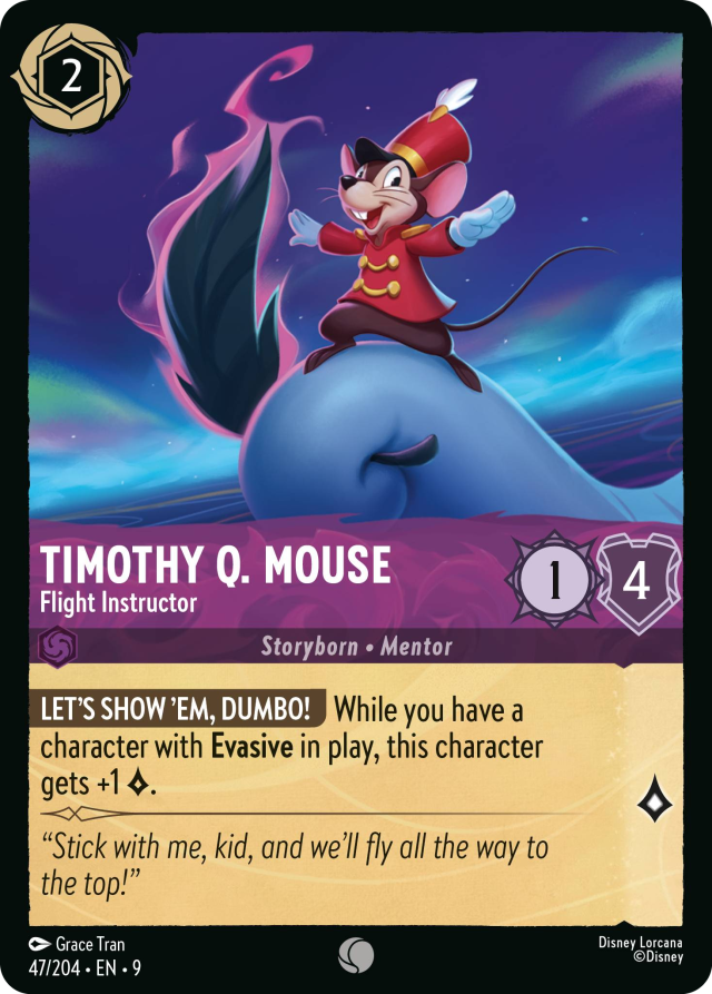 Timothy Q. Mouse - Flight Instructor - Mushu Report (Lorcana Wiki)