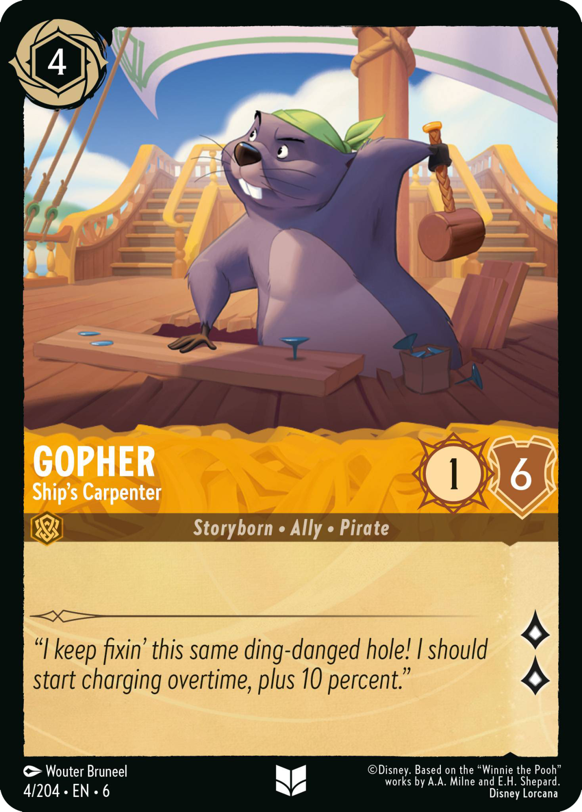 Gopher - Ship's Carpenter - Mushu Report (Lorcana Wiki)